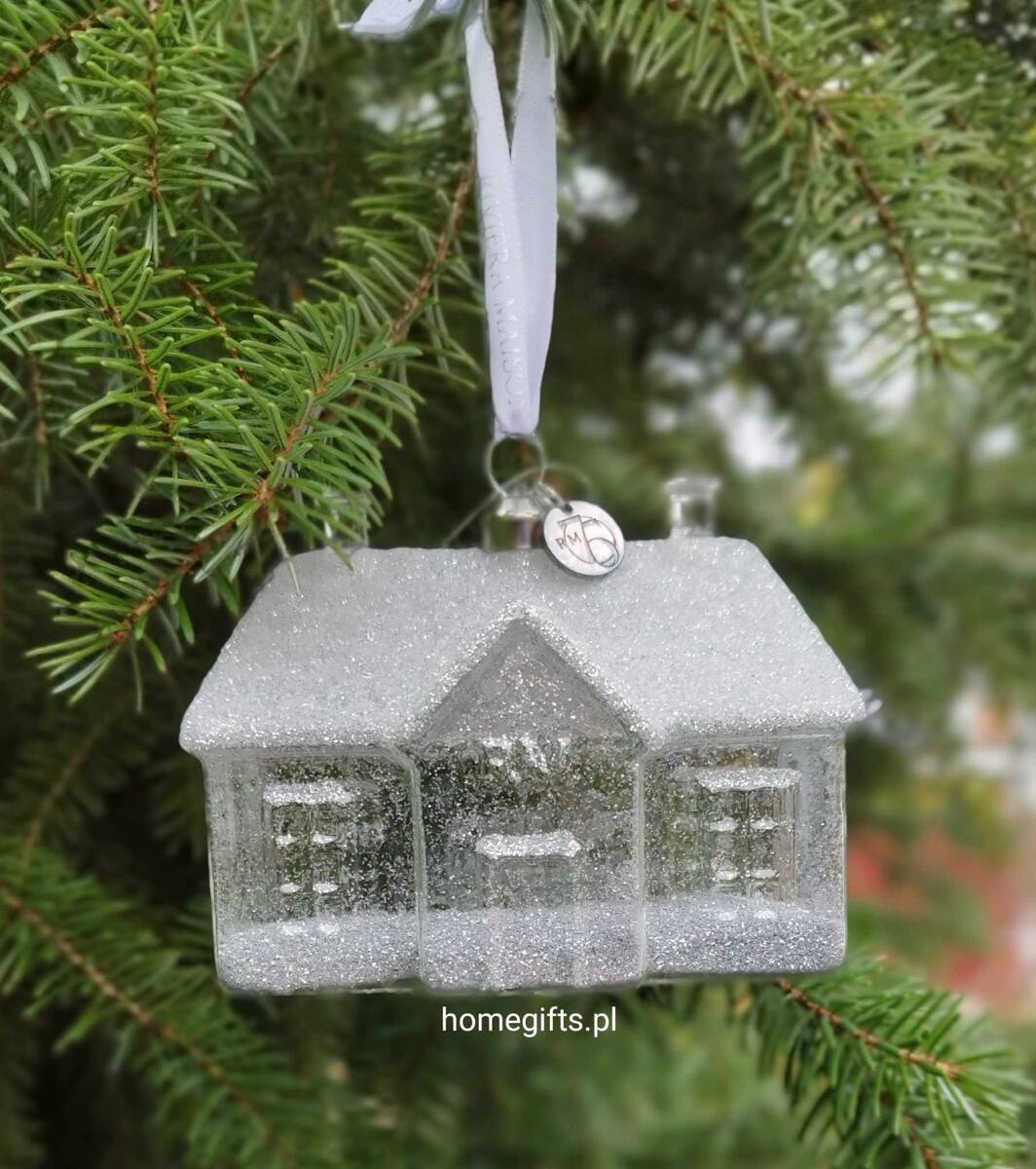 Riviera Maison Bombka szklana Domek RM Signature House Ornament 10,5x6 ...